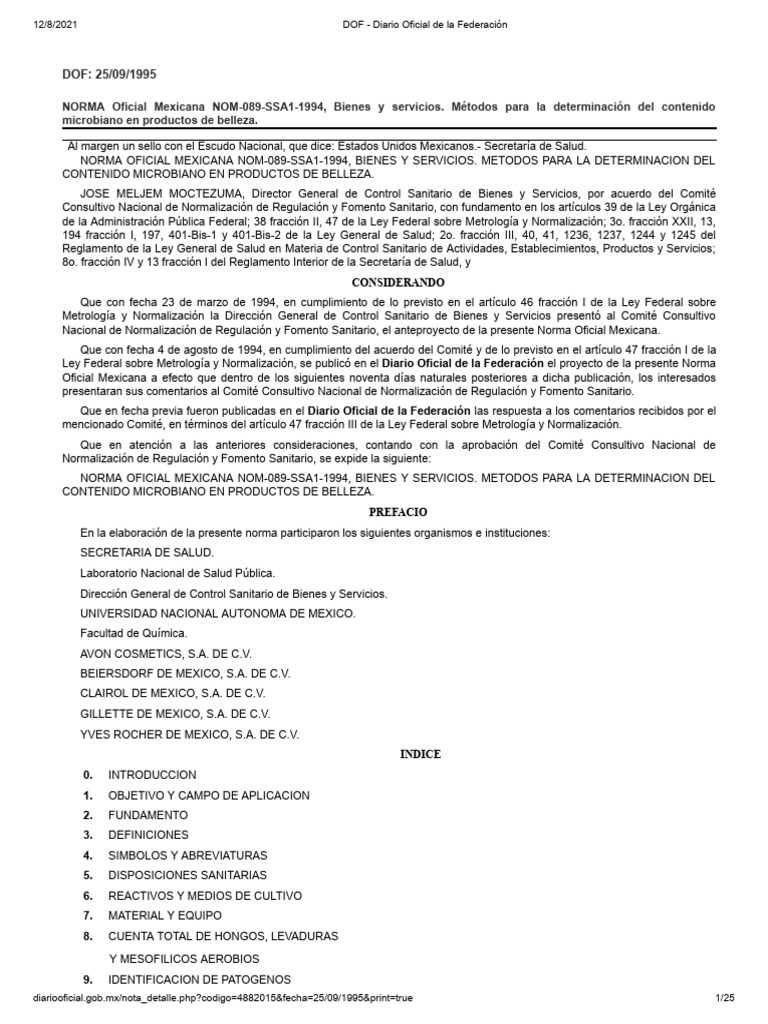 Nom 089 Ssa1 1994 Pdf