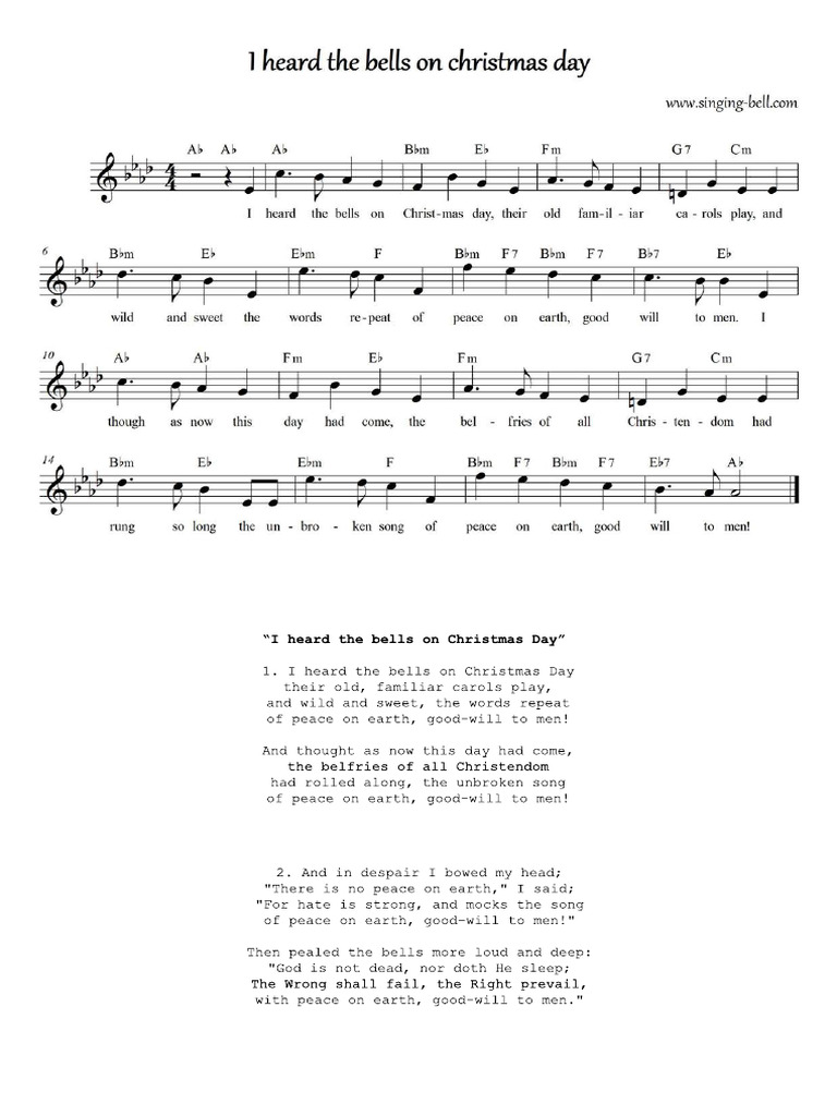 Christmas Bells Poem: Peace and Hope | PDF