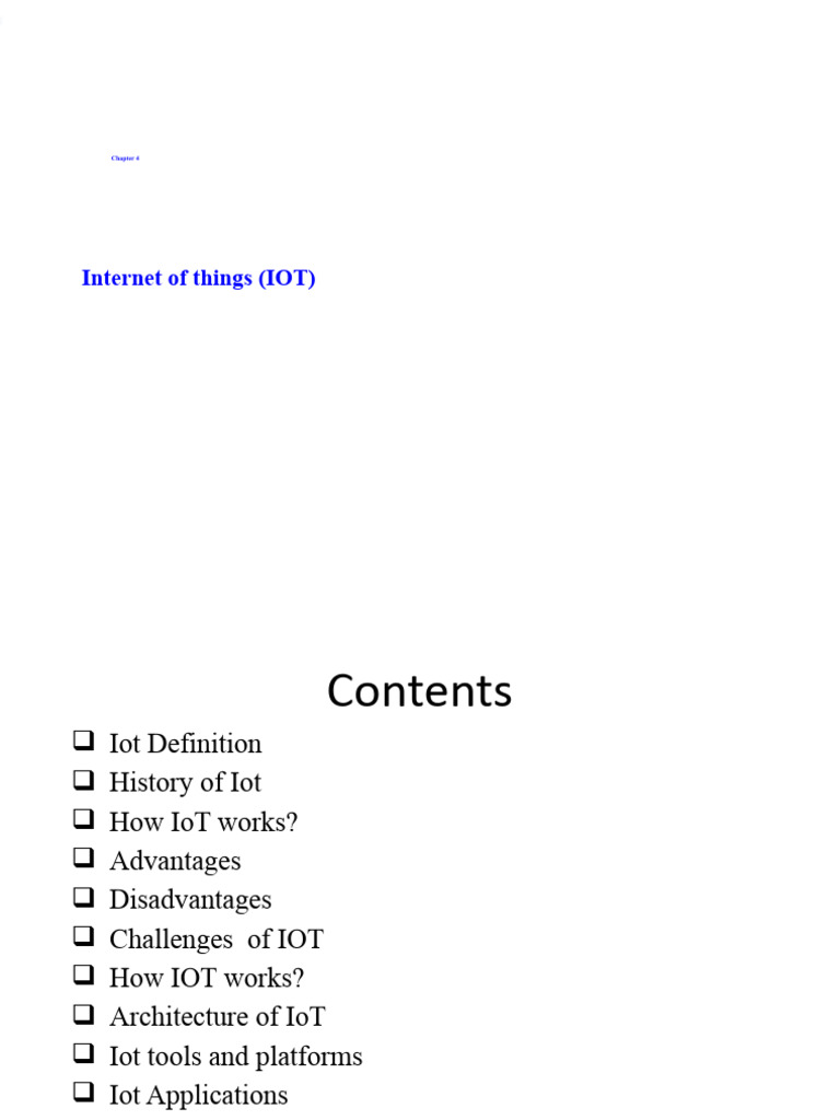 chapter 4 IOT | PDF | Internet Of Things | Home Automation