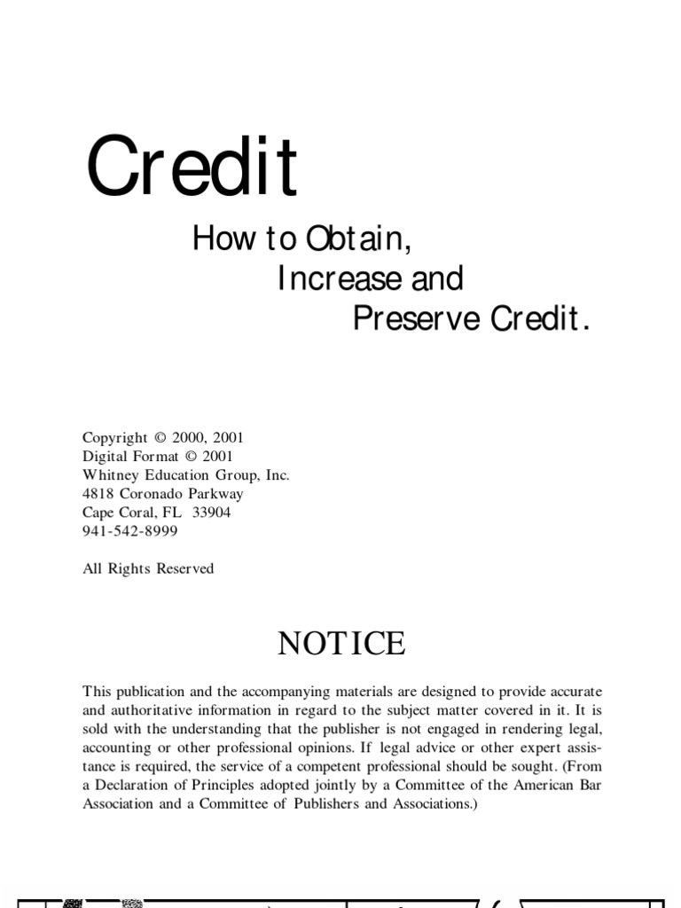 Credit Book | PDF | Credit Card | Credit History