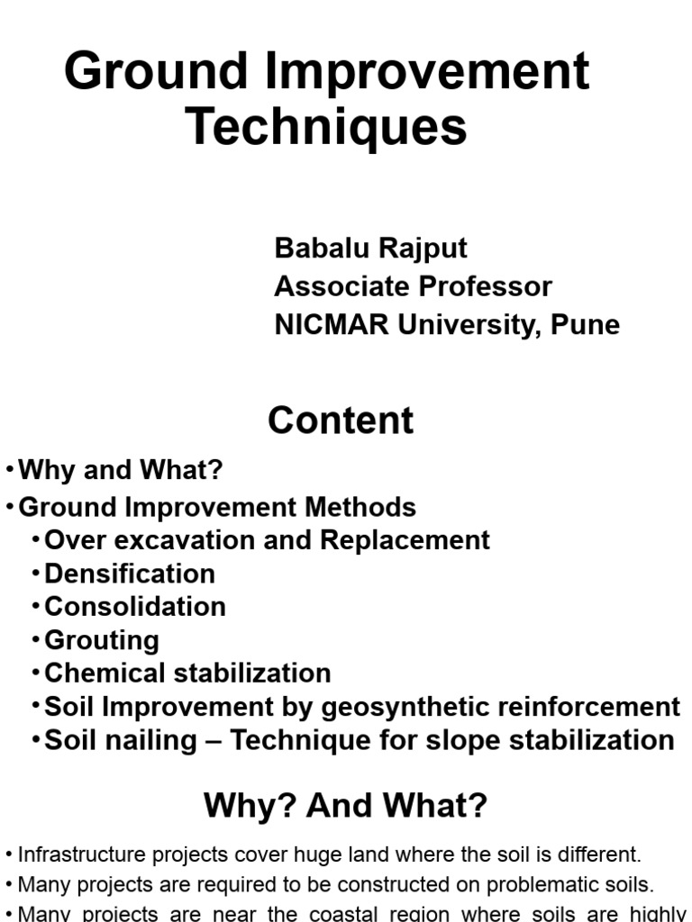 Ground Improvement Techniques | PDF | Lime (Material) | Deep Foundation