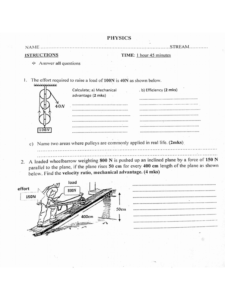 s2 Physics EOT 1 2023 | PDF