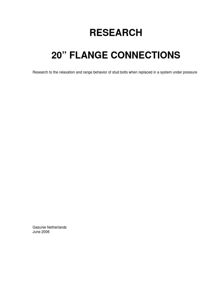 Stud Bolt Replacement in Flange Connections | PDF | Nut (Hardware ...