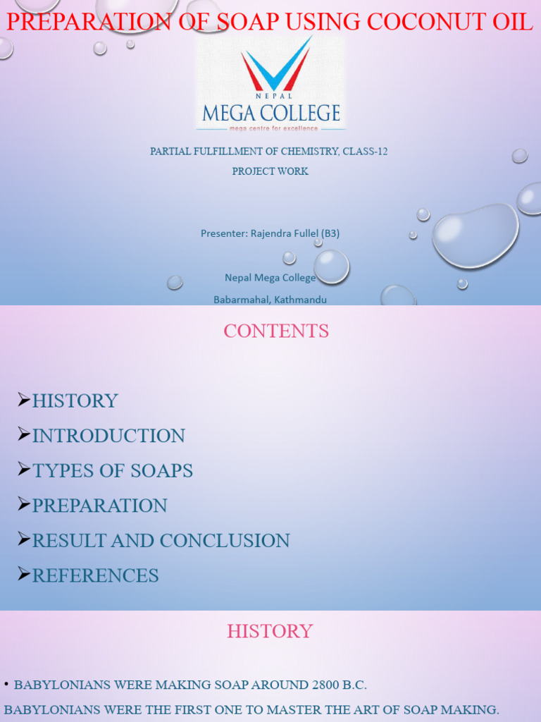 Preparation of Soap Using Coconut Oil | PDF | Soap | Sodium Hydroxide