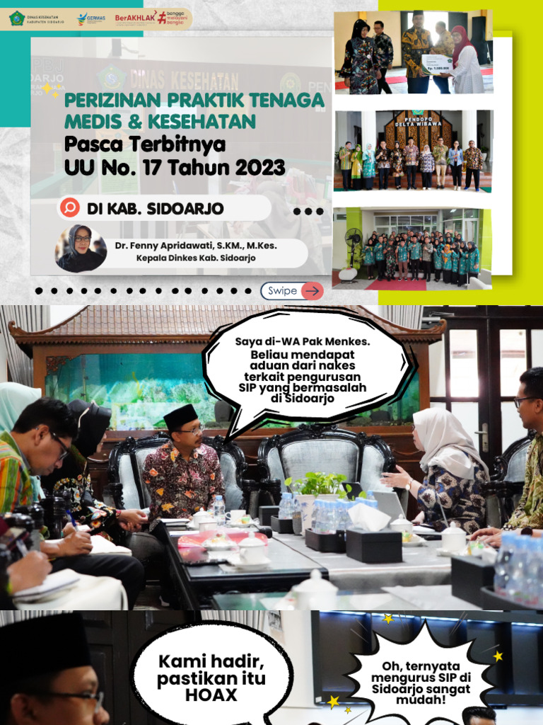 Kadinkes Sidoarjo - SIP KKI JKT | PDF | Pengembangan Diri