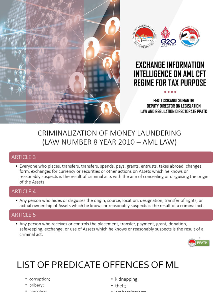Exchange Information Intelligence On Aml CFT Regime For Tax Purpose ...