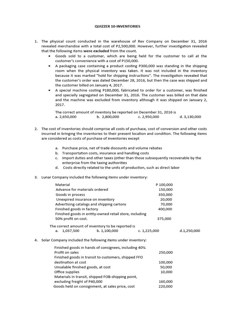 Inventory | Download Free PDF | Cost Of Goods Sold | Inventory