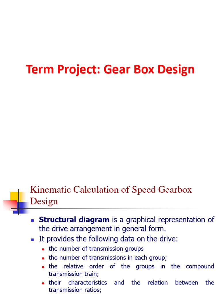 Term Project - Gear Box Design | PDF | Belt (Mechanical) | Gear