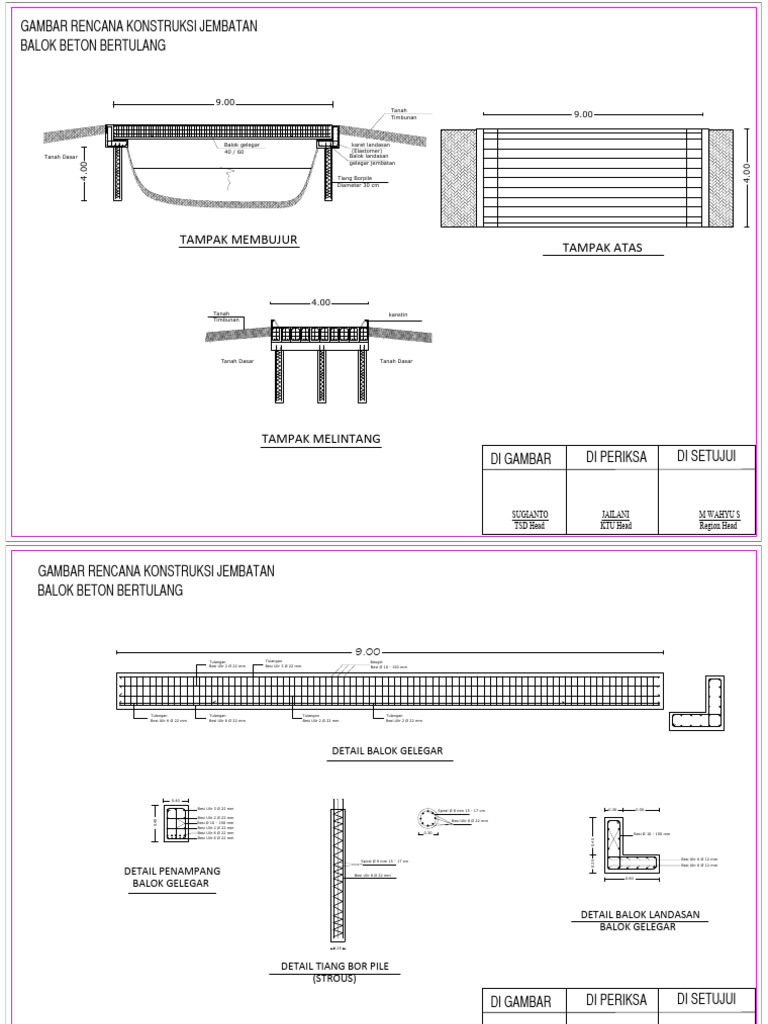 3.jembatan Balok Beton 8 M | PDF