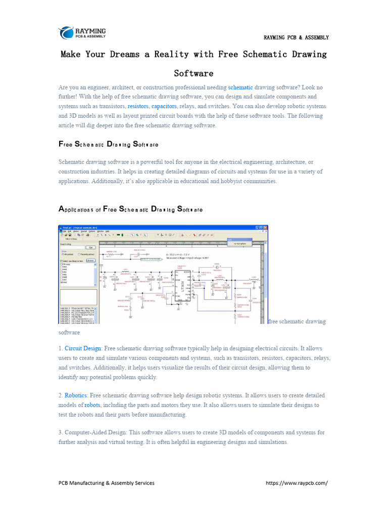 Make Your Dreams A Reality With Free Schematic Drawing Software | PDF ...
