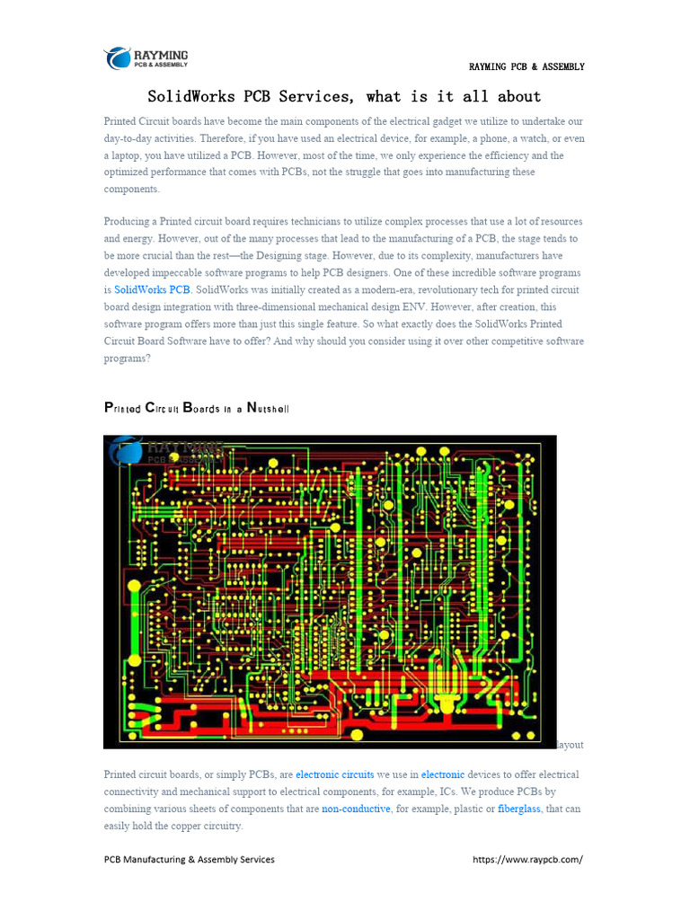 SolidWorks PCB Services, What Is It All About | PDF