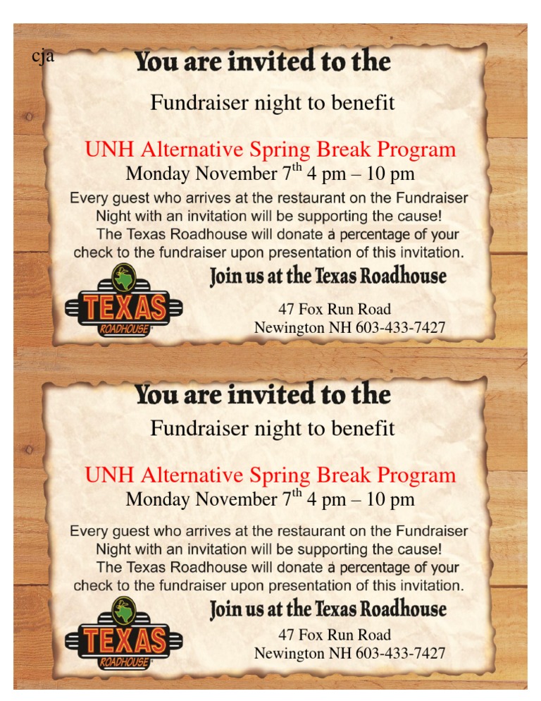 Texas Road House Flyer | PDF