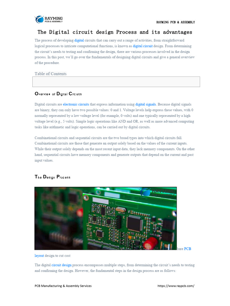 The Digital Circuit Design Process and Its Advantages | PDF ...