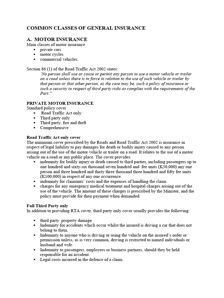 Classes of Insurance - Updated | PDF | Liability Insurance | Insurance