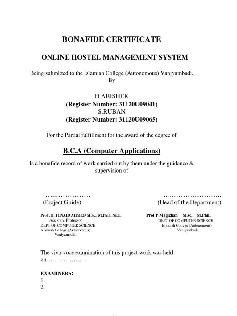 Hostel Management System Project | PDF | Software Testing | Unit Testing