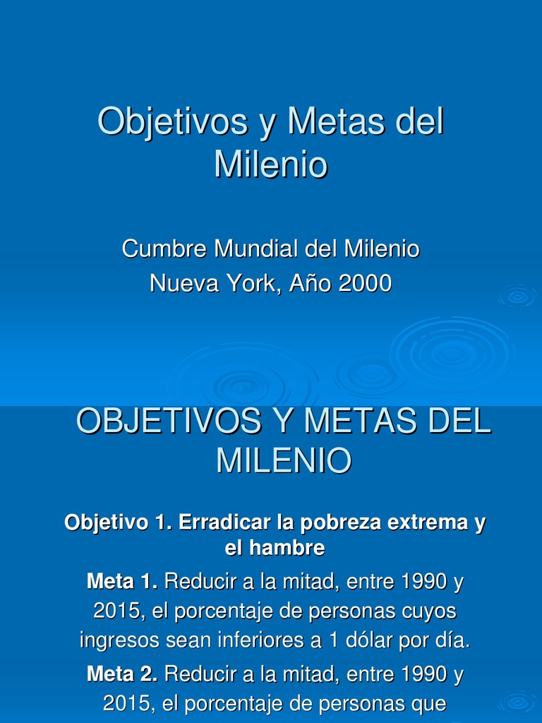 Metas Del Milenio - Consuelo Morillo | PDF