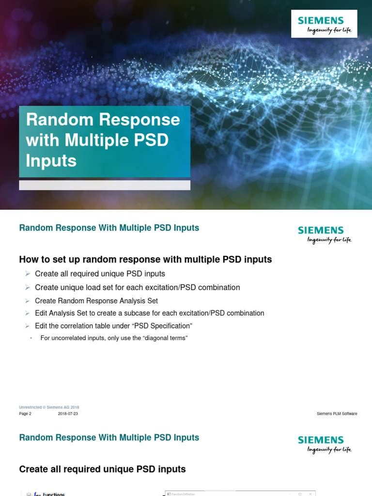 Random Response Analysis with PSD Inputs | PDF | Computers | Technology ...