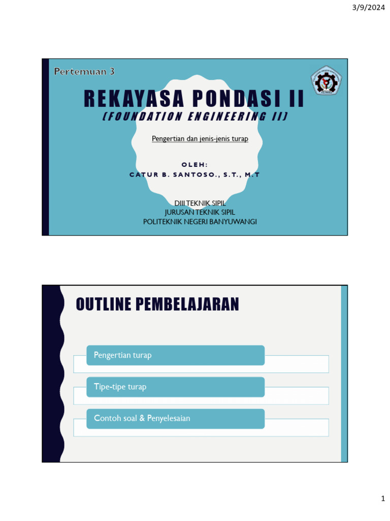 Pengertian dan Tipe Turap dalam Rekayasa | PDF