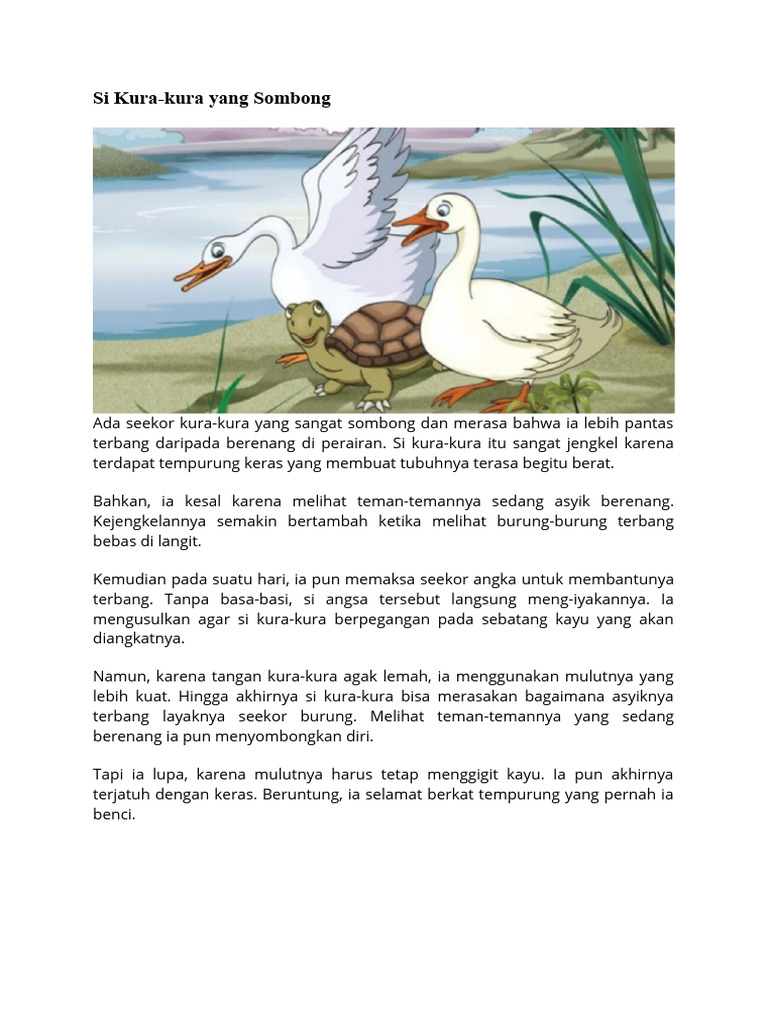 Si Kura - Kura Yang Sombong | PDF | Puisi