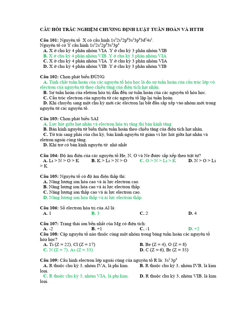 CÂU HỎI TRẮC NGHIỆM CHƯƠNG ĐỊNH LUẬT TUẦN HOÀN VÀ HTTH | PDF
