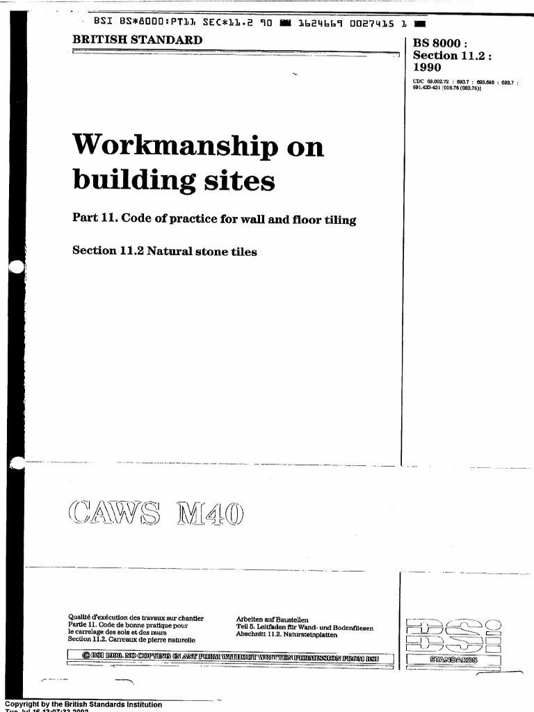 BS 8000 - 11.2 (1990) | PDF