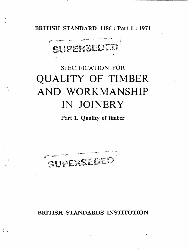 BS 1186 - 1 (1971) | PDF
