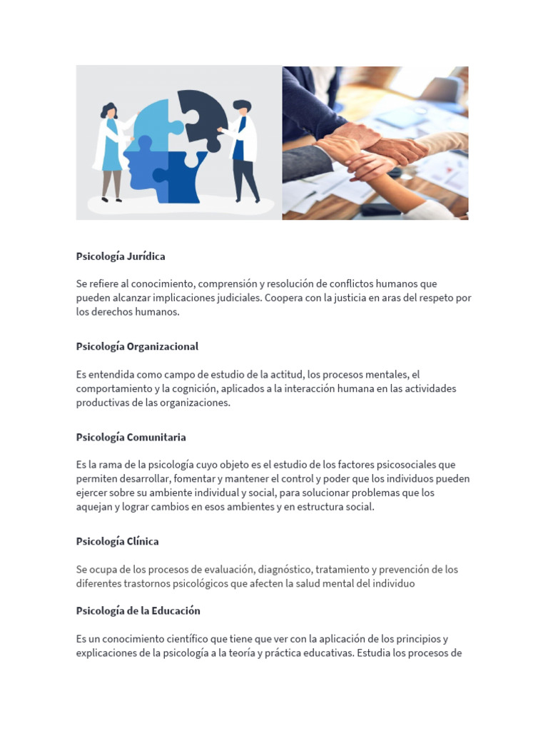 Psicología y sus ramas | PDF | Sicología | Comportamiento