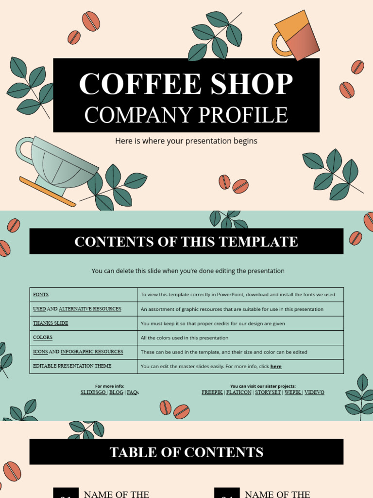 Coffee Shop Company Profile | PDF | Planets | Saturn