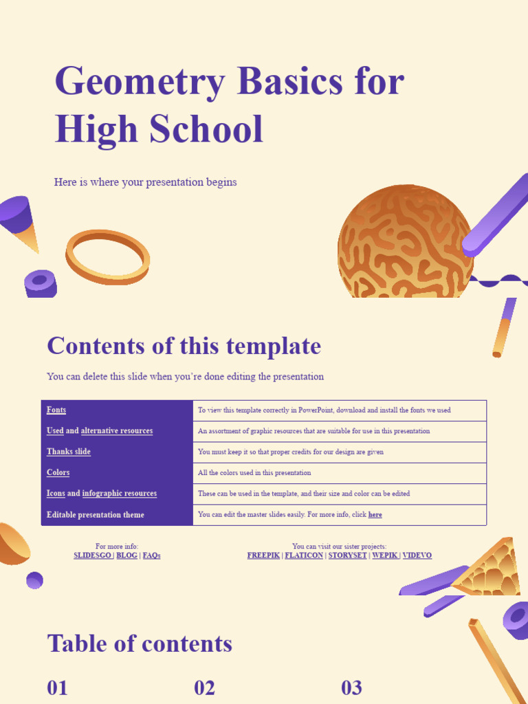 (Template) Geometry Basics For High School | PDF | Planets | Saturn