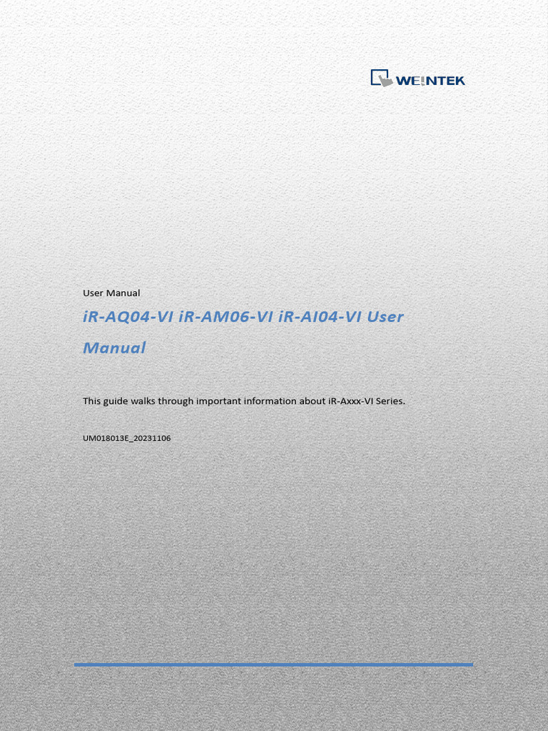 UM018013E_iR-Axxx-VI_UserManual_eng | PDF | Parameter (Computer Programming) | Computing