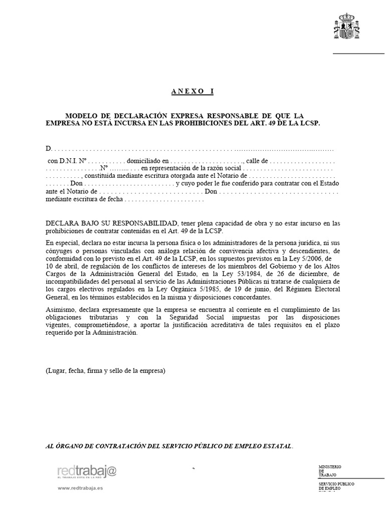 Modelo Documentacion Ofertas | PDF | Documento de identidad | Estado (política)
