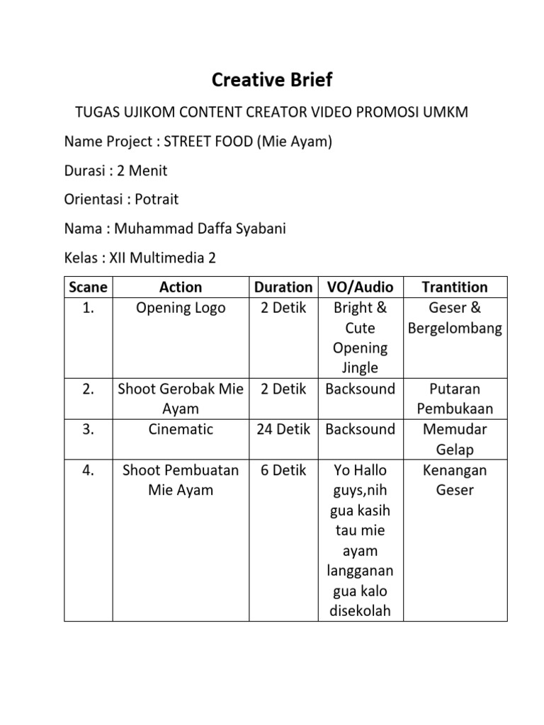 Creative Brief | PDF