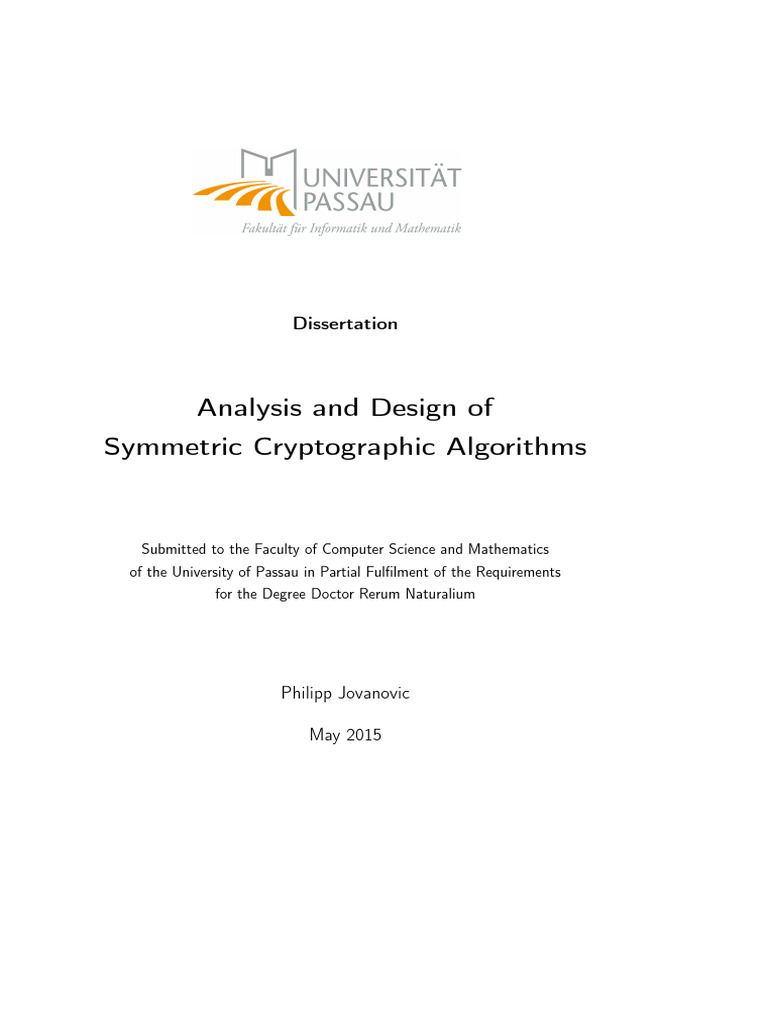 Thesis - Jovanovic 2 | PDF | Cryptography | Public Key Cryptography