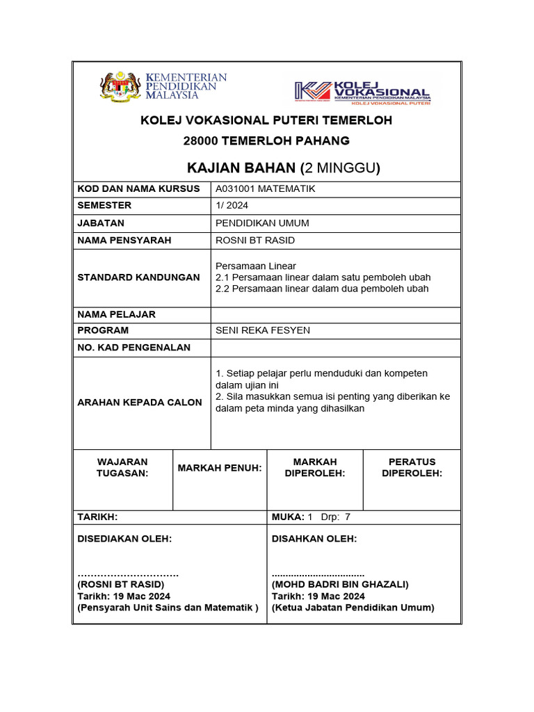 Muka Depan PB | PDF