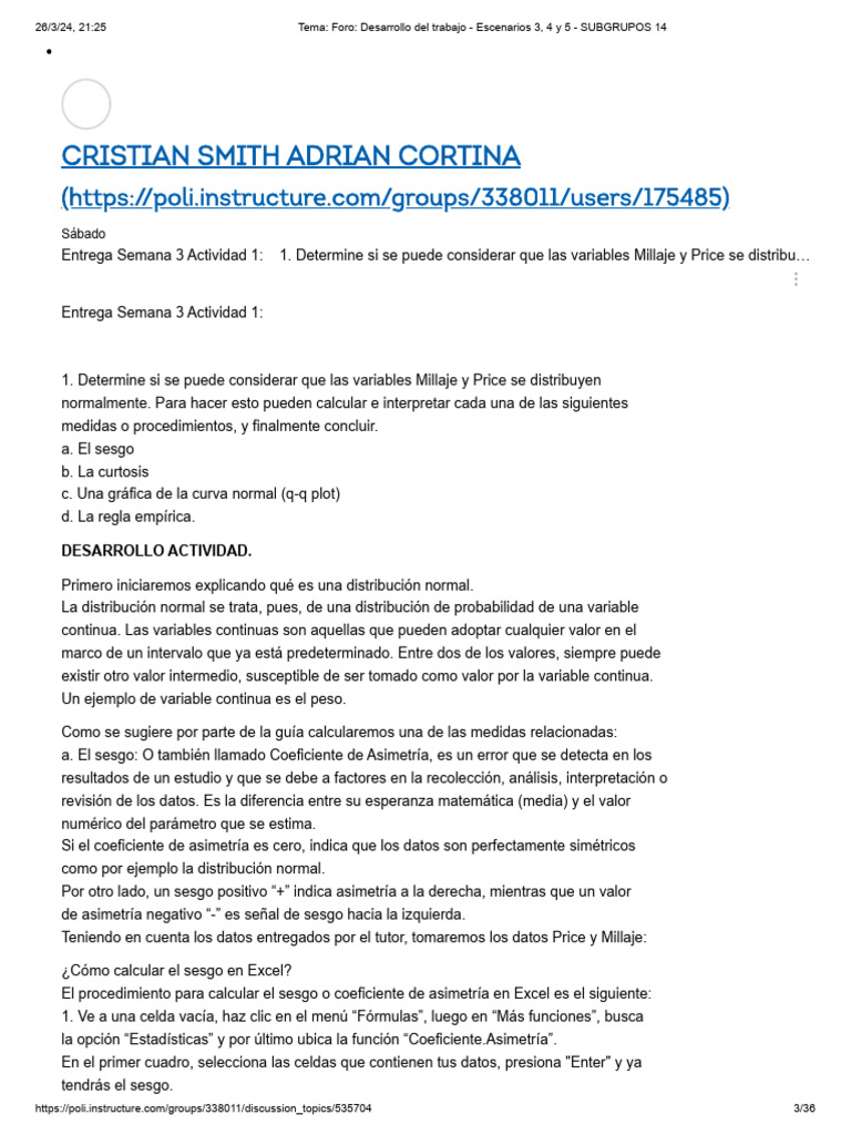Estadistica Inferencial | PDF | Oblicuidad | Distribución normal