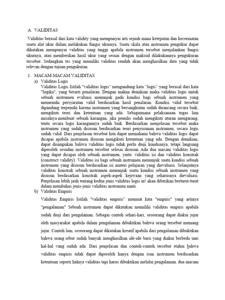 Validitas & Reabilitas k5 (Asessment) | PDF | Sains & Matematika | Komputer