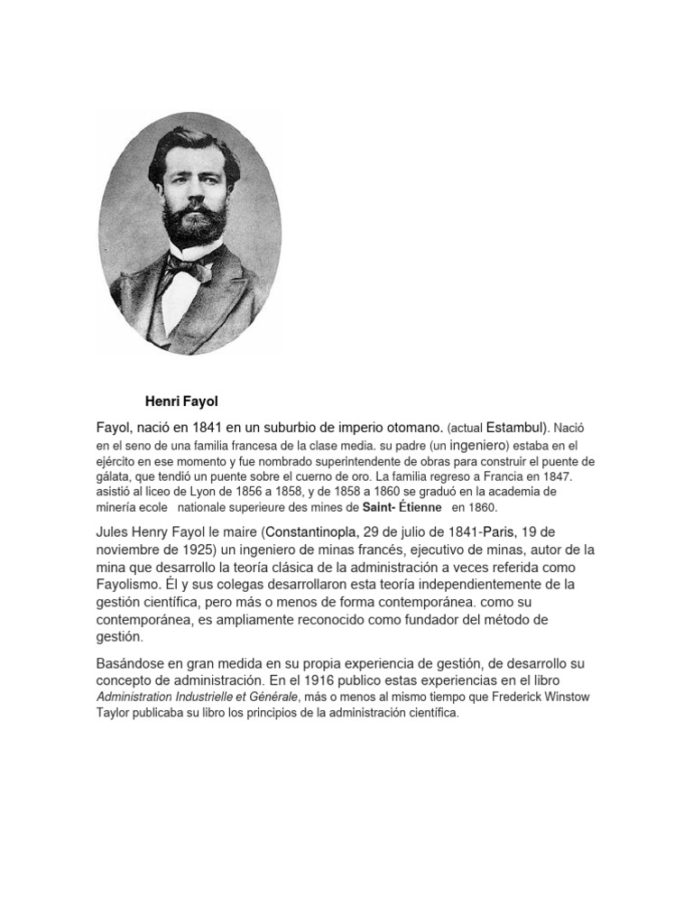 Henri Fayol | PDF