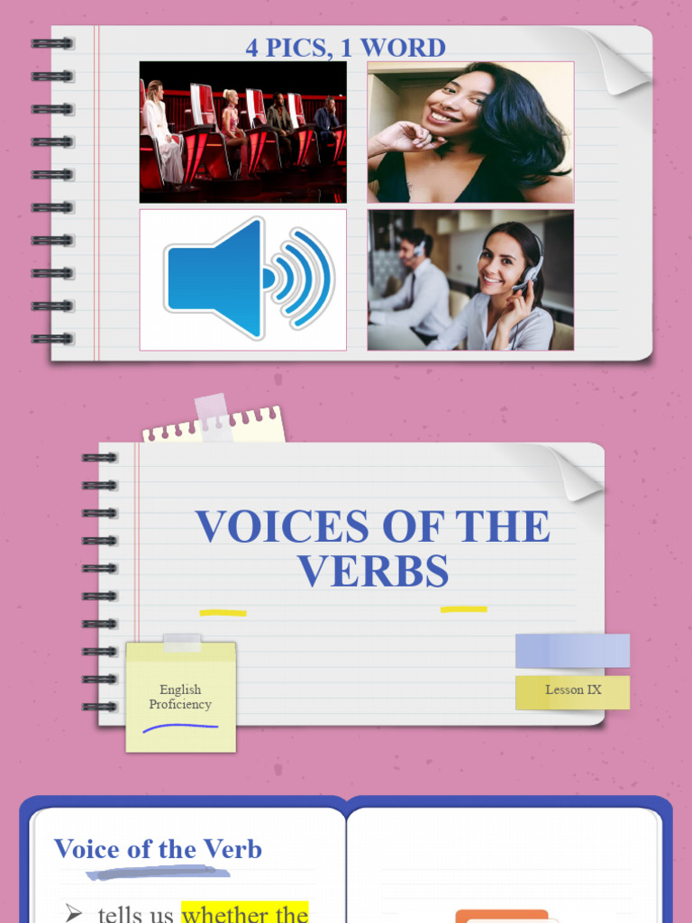 Voices of The Verbs | Download Free PDF | Verb | Subject (Grammar)