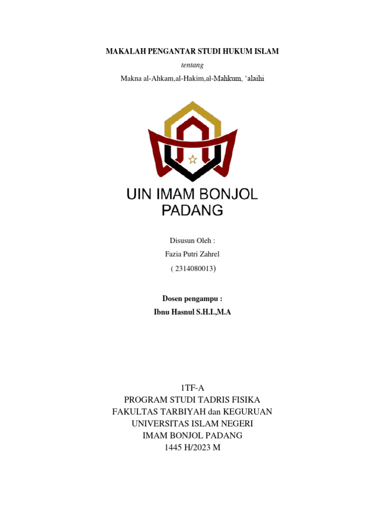 MAKALAH PSHI Fazia Putri Zahrel | PDF | Karier & Perkembangan