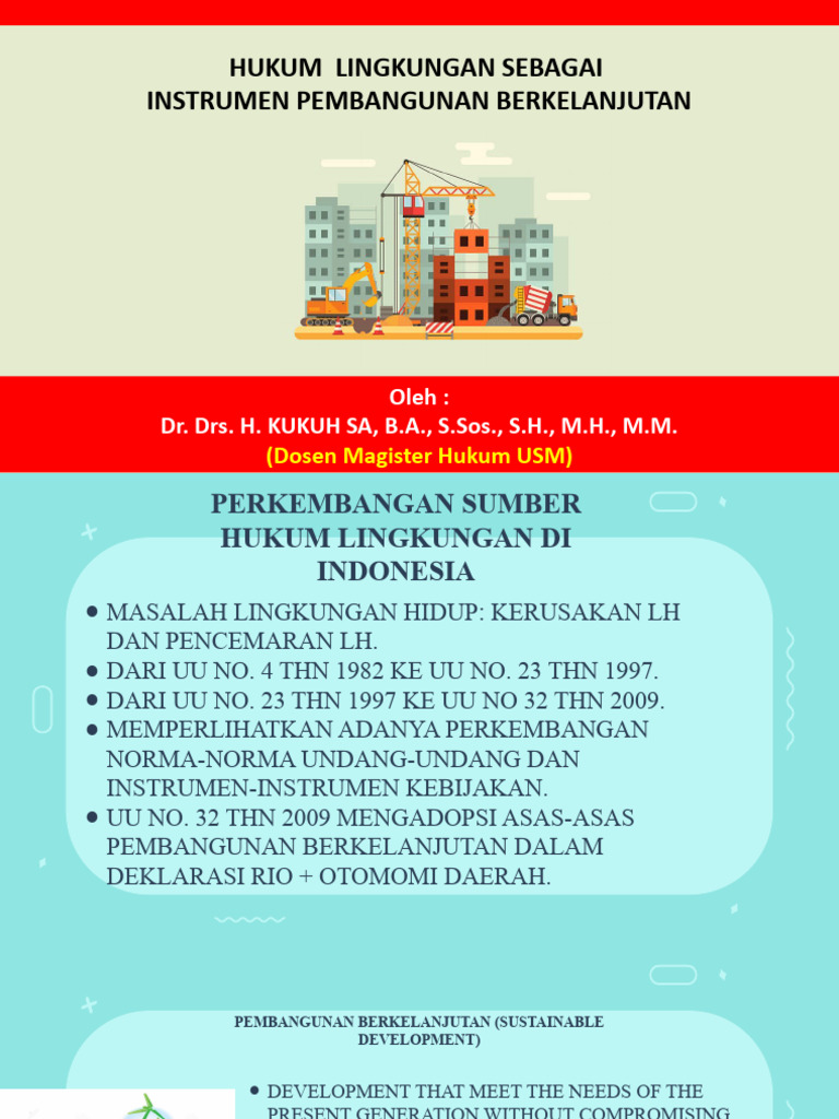 Hukum Lingkungan Sebagai Instrumen Pembangunan Berkelanjutan | PDF