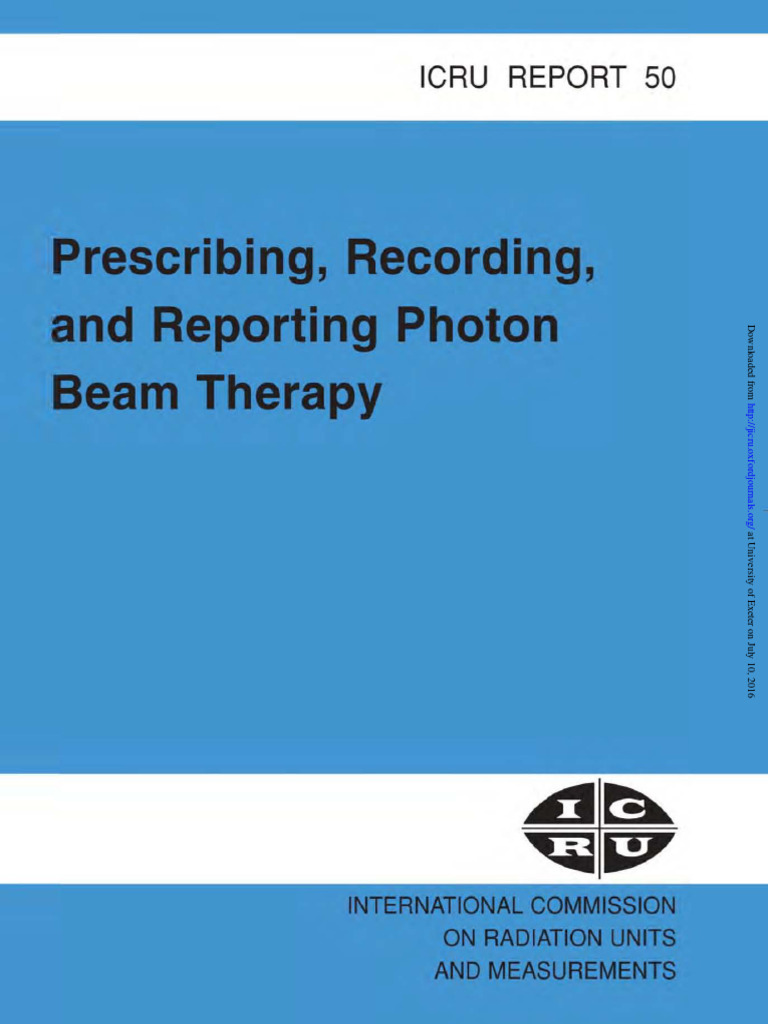 Icru 50 (Tele) | Download Free PDF | Radiation Therapy | Dosimetry