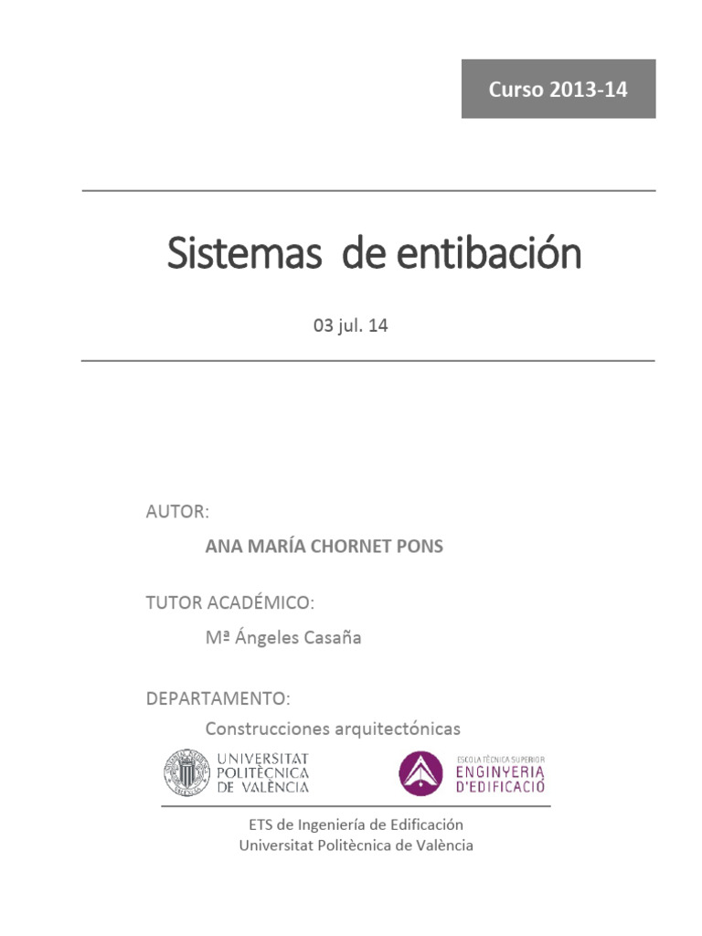 Sistema Entibacion | PDF | Fundación (Ingeniería) | edificio