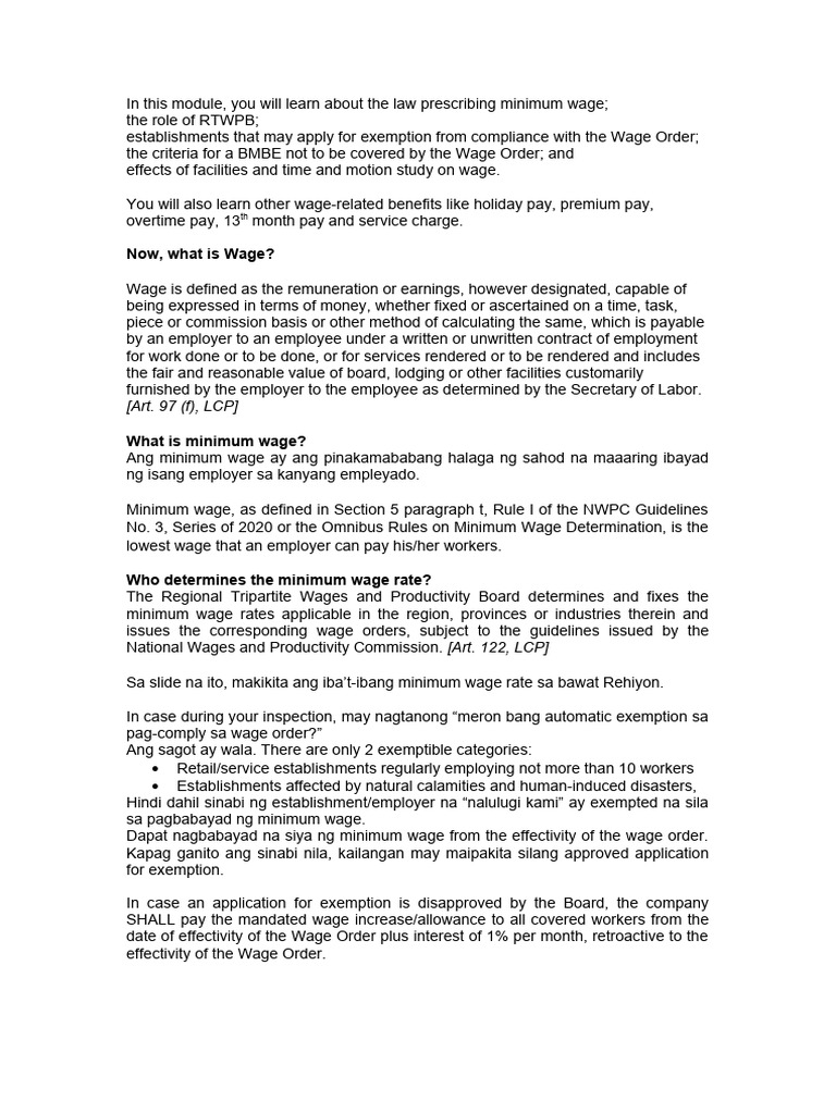 Module 2. Wage and Wage-Related Benefits Lecture | PDF | Wage | Employment