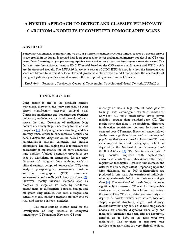 A Hybrid Approach To Detect and Classify Pulmonary Carcinoma Nodules in Computed Tomography ...