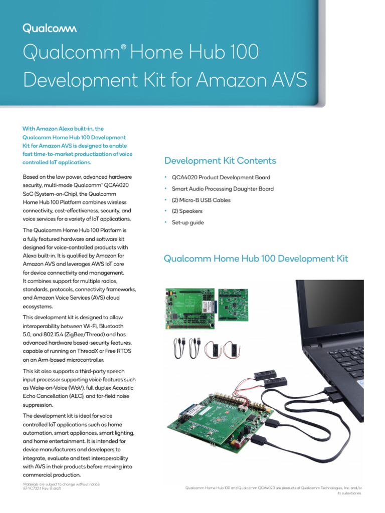 AWS-AUDIO-DEV-KIT | PDF | System On A Chip | Internet Of Things
