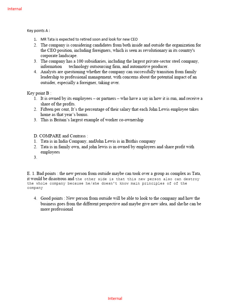 Key Points A | PDF | Employment | Retail