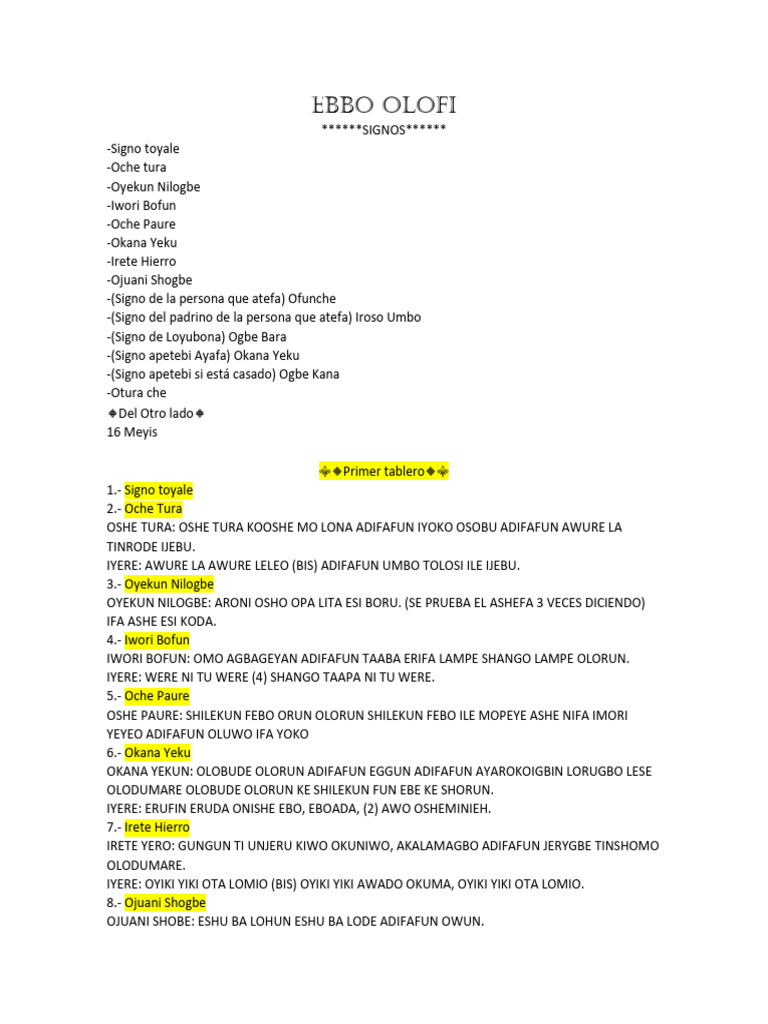 Ebbo Olofi PDF | PDF