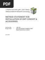 Method of Statement For Conduit Installation | PDF