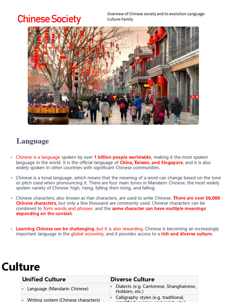 Chapter 4 (A, B) - Chinese Society - Overview of Chinese Society and ...