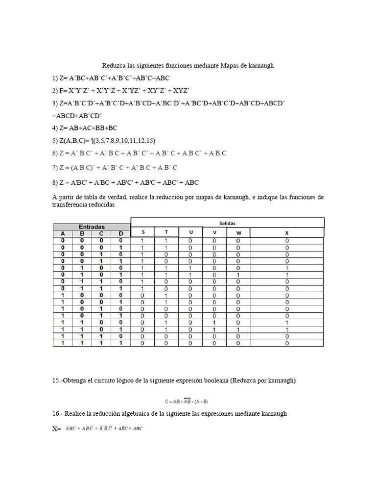 Tarea 6 - Mapas de Karnaugh | PDF